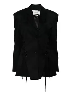 FENG CHEN WANG Self-tie Detail Blazer - Black