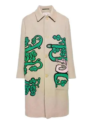 WALTER VAN BEIRENDONCK Khiva Jacquard Coat - Brown