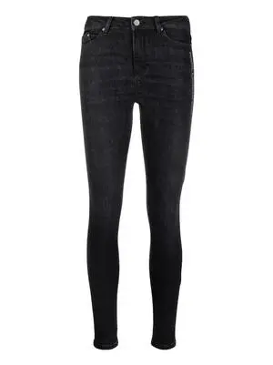 Karl Lagerfeld Logo-print Skinny Jeans - Black