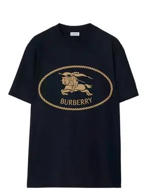 Burberry Knight Stamp Cotton T-shirt - Blue