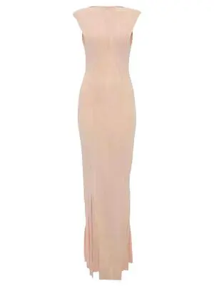 Victoria Beckham Pleat-detailing Sleeveless Maxi Dress - Pink