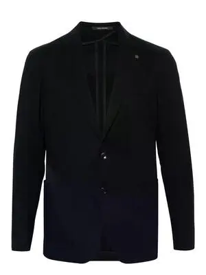 Tagliatore Notched-lapels Single-breasted Blazer - Blue