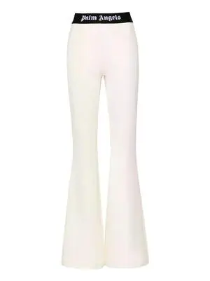 Palm Angels Logo-tape Flared Track Pants - Neutrals