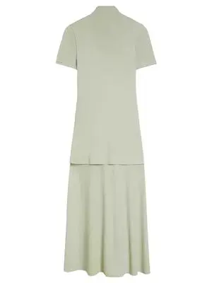 JIL SANDER High-neck Fluid Midi Dress - Green