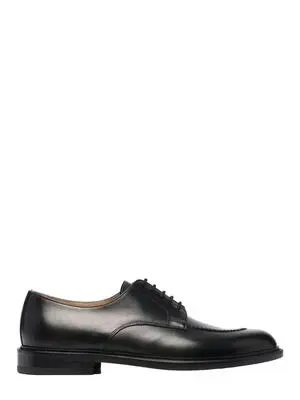 SCAROSSO Chuck Leather Derby Shoes - Black
