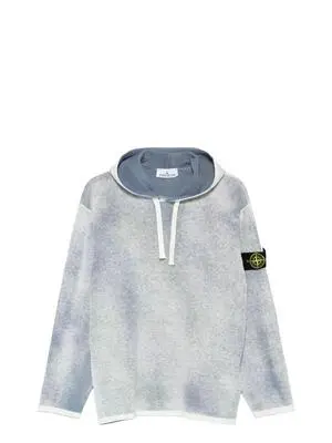 Stone Island Compass-patch Hoodie - Blue