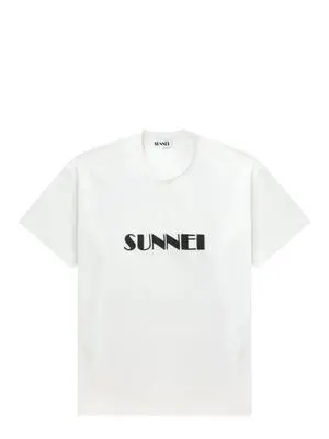 Sunnei Logo-print Cotton T-shirt - White
