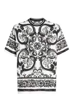 Dolce & Gabbana Majolica-print T-shirt - White