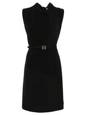 Fendi Cady Mini Dress - Black