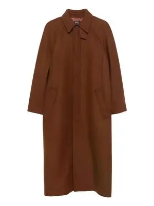 A.p.c. Gaia Mid-calf Length Coat - Brown