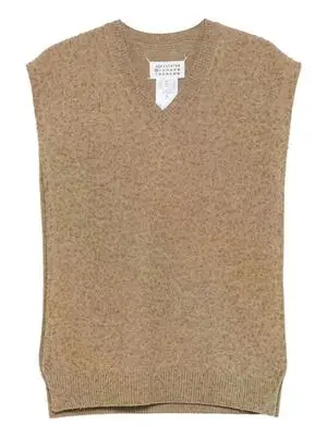 MAISON MARGIELA Piled-knit Vest - Brown