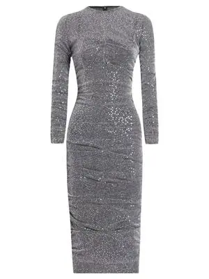 Dolce & Gabbana Sequinned Midi Dress - Grey