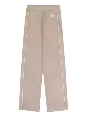 SPORTY & RICH Logo-embroidered Track Pants - Neutrals