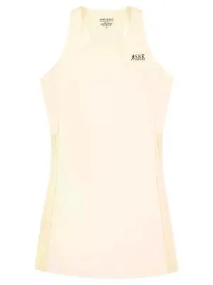 SPORTY & RICH Steffi Action Pleated Minidress - Neutrals
