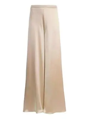 Voz Charmeuse Palazzo Trousers - Neutrals
