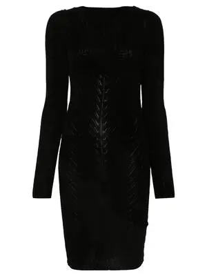 Rick Owens Knitted Mini Dress - Black