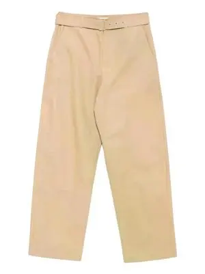 Maison Kitsuné Belted Trousers Brown
