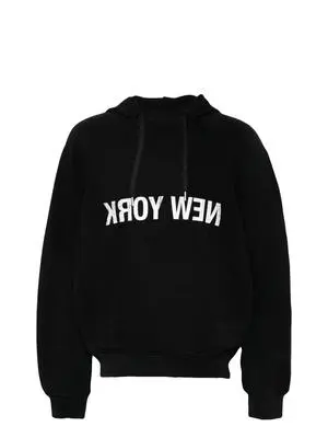 Helmut Lang Logo-print Hoodie - Black