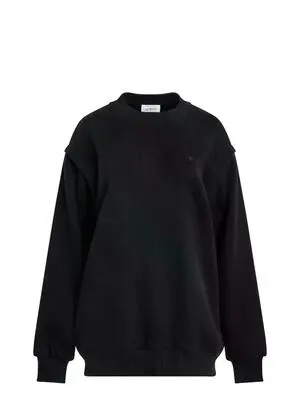 Off-White Logo-Embroidered Sweatshirt Black