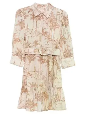 MC2 SAINT BARTH Linen Mini Dress - Neutrals