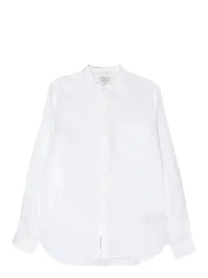 Woolrich Band-collar Linen Shirt - White