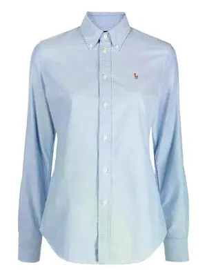 Polo Ralph Lauren Logo-embroidered Oxford Shirt - Blue