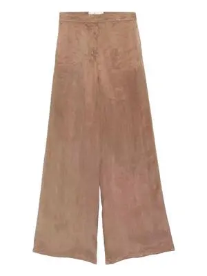 Blumarine Chocolate Gabardine Trousers - Brown