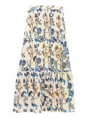 Etro Paisley-print Maxi Skirt - Neutrals