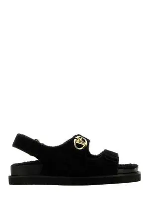 VALENTINO Faux-Fur Sandals
