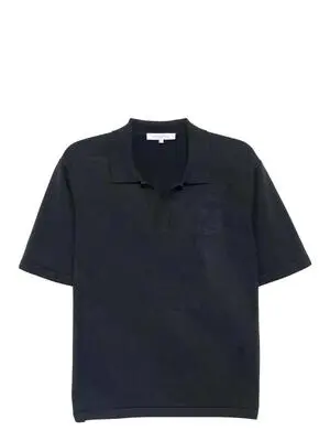 Maison Kitsuné Bold Fox Head Embroidered Knitted Polo Shirt - Grey