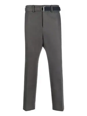 Sacai Wool Tailored Cropped Trousers - Grey
