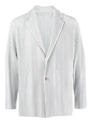 ISSEY MIYAKE Micro-Pleated Single-Breasted Blazer