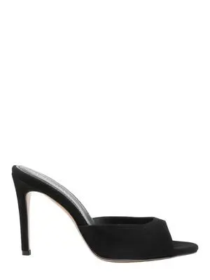 GINISSIMA Vicky Suede Heeled Sandals - Black