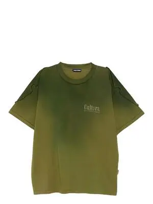CULTURA Embroidered-logo T-shirt - Green