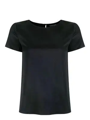 Emporio Armani Stretch-silk Blouse - Blue