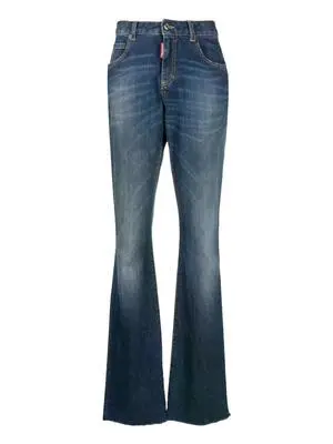 Dsquared2 Logo-patch Flared Jeans - Blue