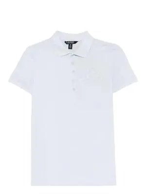 Ralph Lauren Logo-embroidered Polo Top - Blue