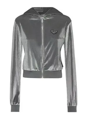 Philipp Plein Strass Skull Hoodie - Grey