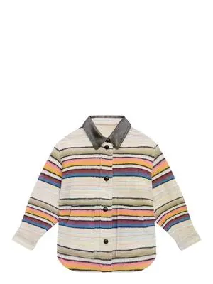 MARANT ETOILE Dayvi Striped Coat - Neutrals