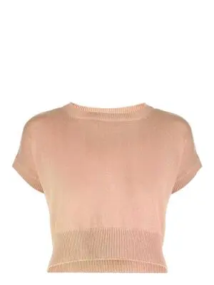 TEDDY CASHMERE Genova Sleeveless Cropped Cashmere Jumper - Brown