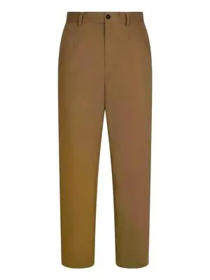Dolce & Gabbana Straight-leg Cotton Trousers - Brown