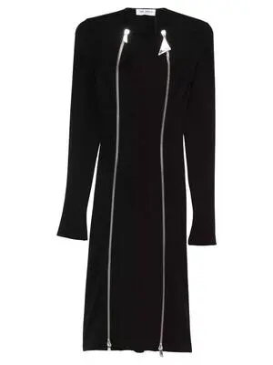 Attico Zip-fastening Midi Dress - Black