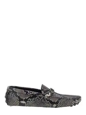 Roberto Cavalli Snakeskin Effect Loafers - Grey