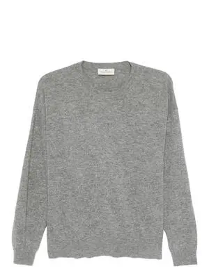 Bruno Manetti Ribbed Virgin Wool-cashmere Blend Sweater - Grey