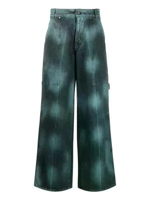 Stella McCartney Tie-dye Wide-leg Jeans - Blue