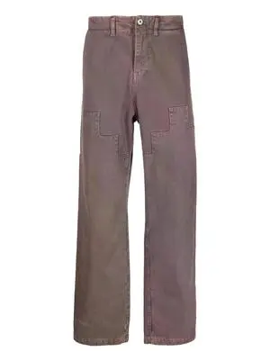 COUNTY OF MILAN Cross Straight-leg Trousers - Pink