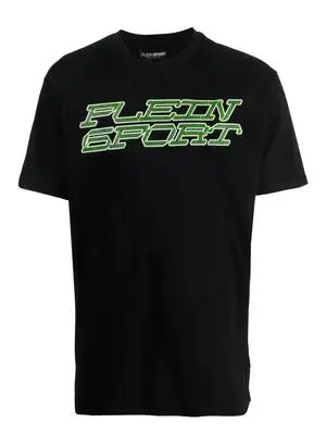 PLEIN SPORT Tiger-print Cotton T-shirt - Black