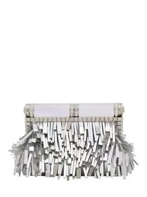Dolce & Gabbana Fringed Mordore Clutch - Silver