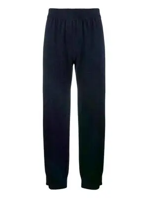 BARRIE Tapered-leg Cashmere Trousers - Blue
