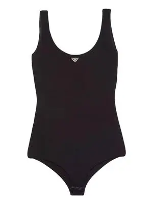 Prada Triangle-logo Bodysuit - Black
